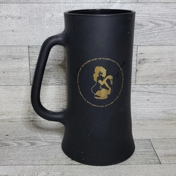 PLAYBOY | Dining | Vintage The Playboy Club Matte Black Frosted Glass ...